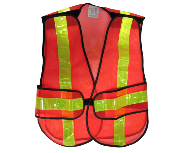 Red Mesh Work Vest With Pockets 60g 80g Hi Vis Mesh Running Vest