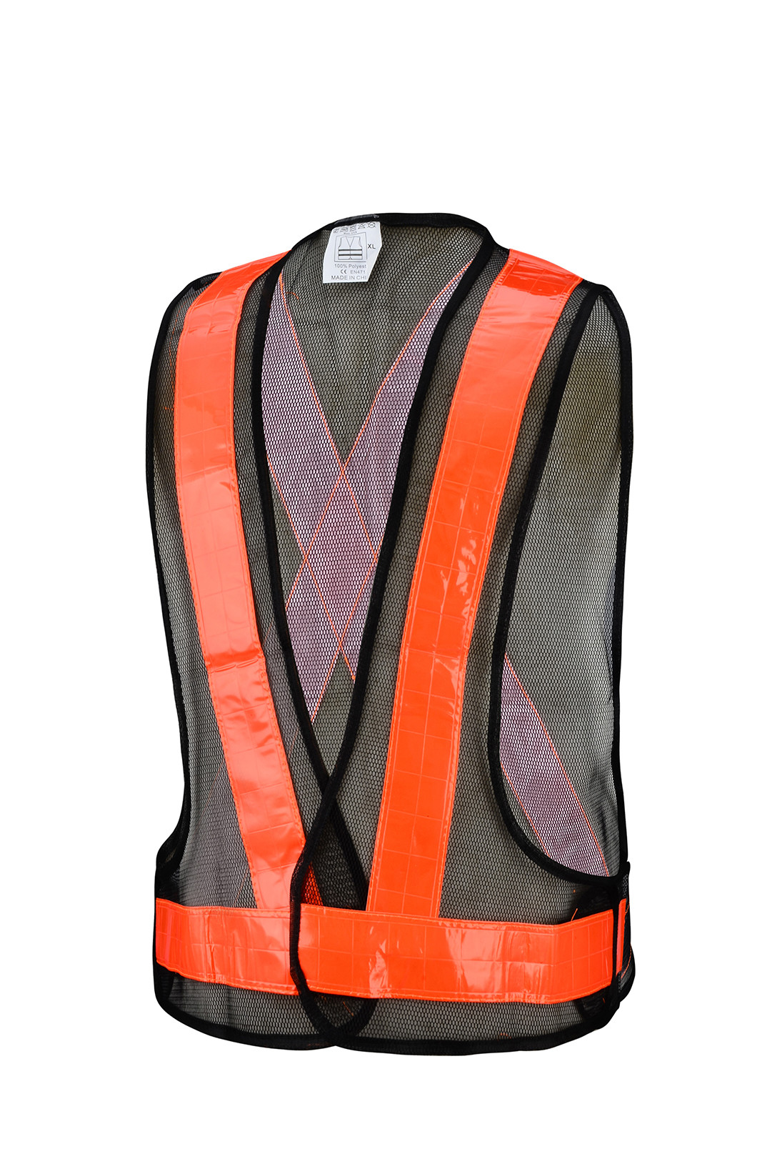 V Shape Tape Safety Vest Net Construction Mesh Safety Vest With Logo